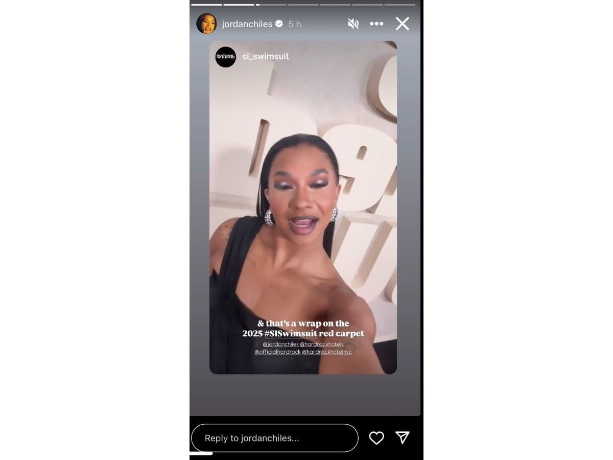 Jordan Chiles turns up the glamor with her special all-black outfit at ...