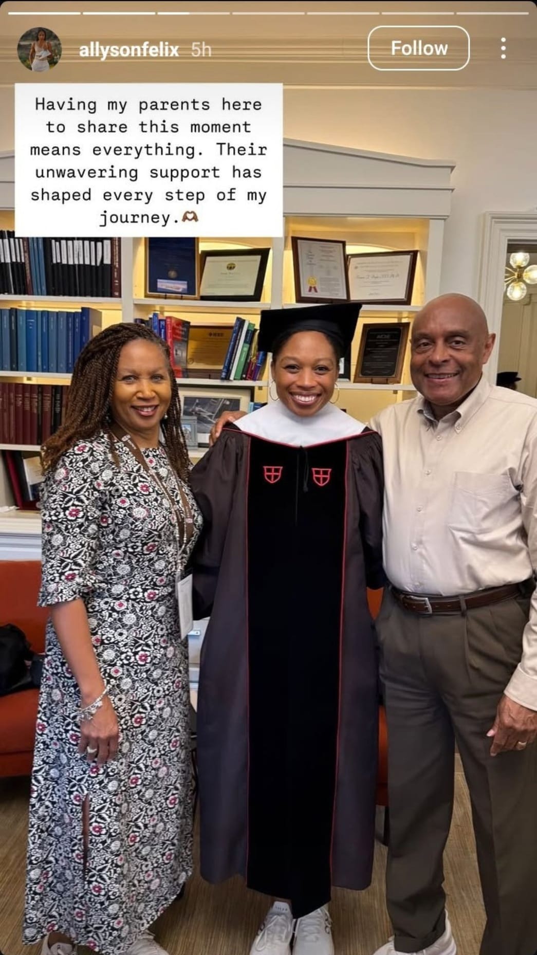 Allyson Felix's parents witness memorable moment as Olympic gold ...