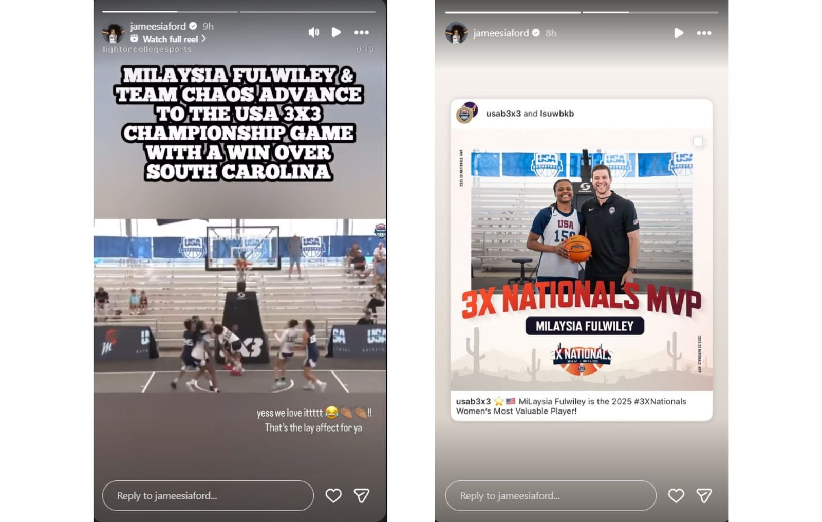 MiLaysia Fulwiley's GF JaMeesia Ford sends clear message as LSU commit ...