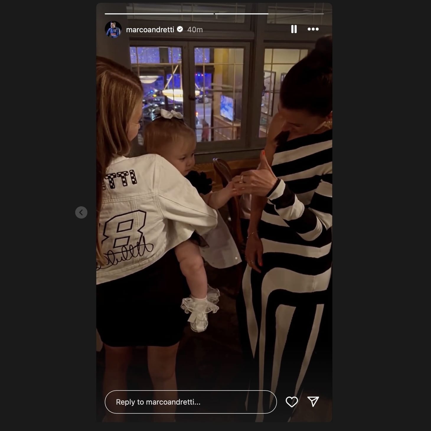 Watch: Danica Patrick shares a moment with Marco Andretti's daughter ...