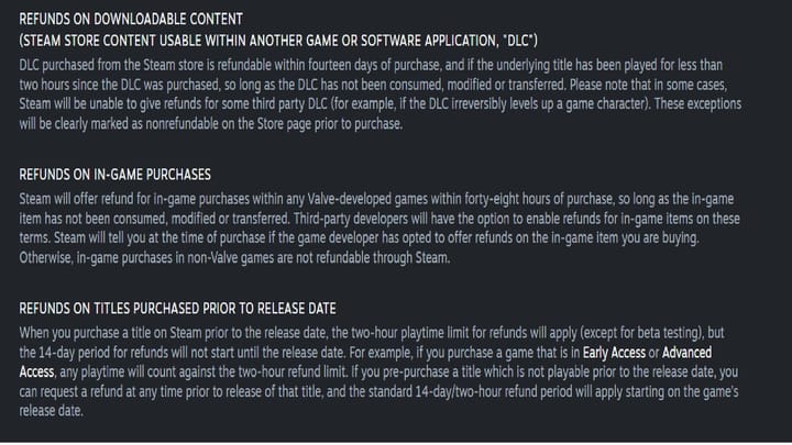 How to return a game on Steam
