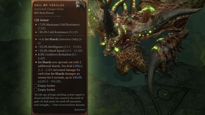 Diablo 4: How to get Hail of Verglas and its Unique Effects