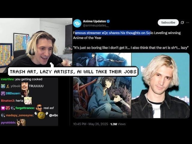 What did xQc say about Solo Leveling? Streamer's criticisms about Anime ...