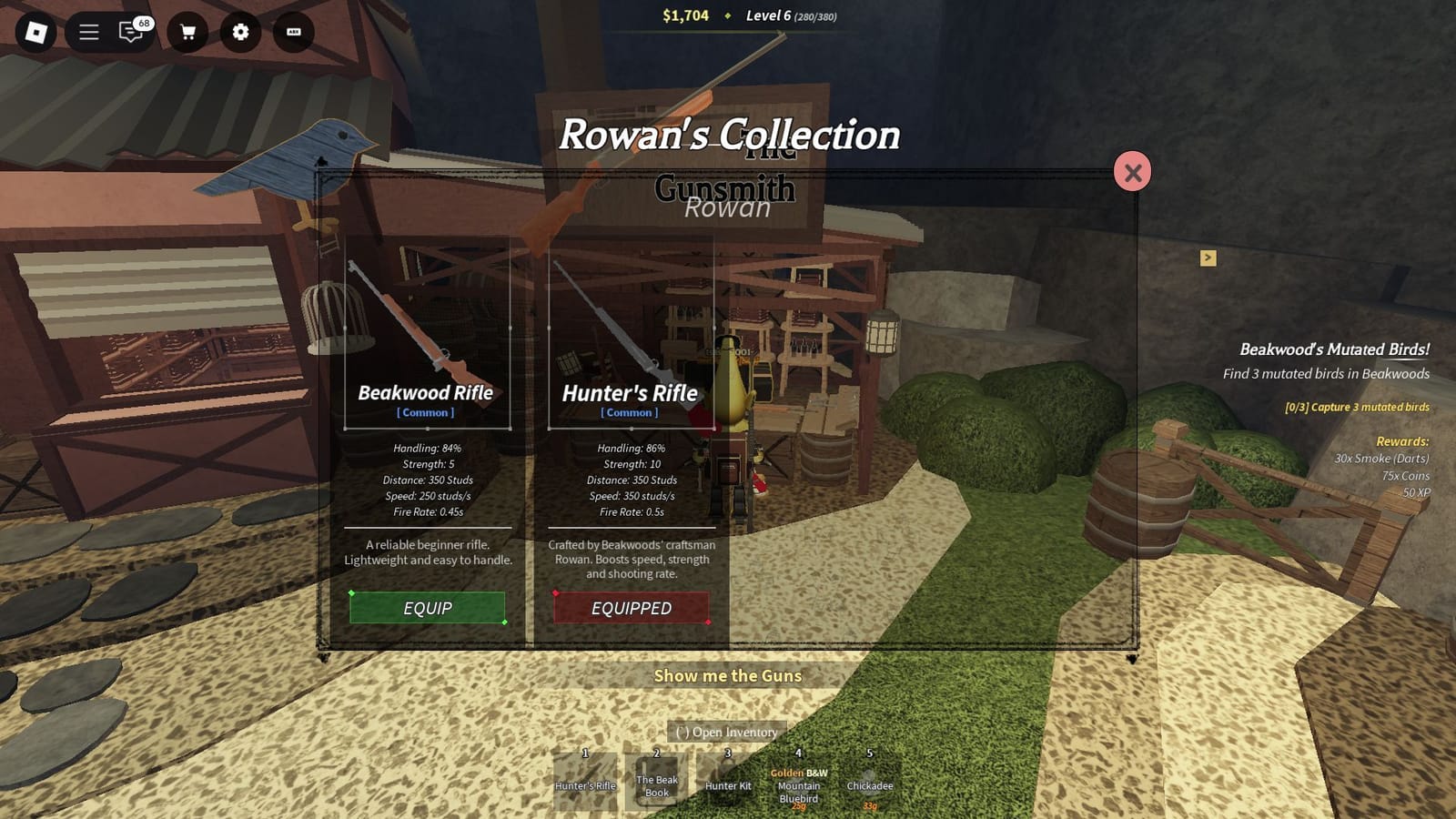 All Rifles in Beaks and their stats