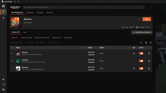 What is the butchery mod for Minecraft?