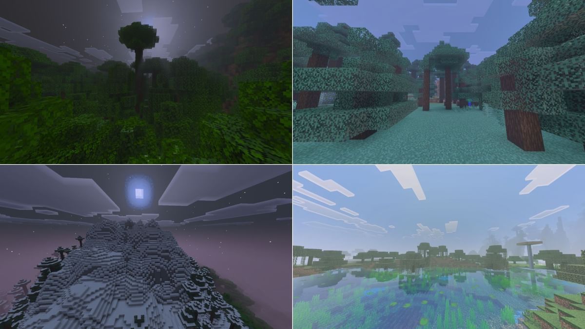 All biomes with special fog effects in Minecraft Vibrant Visuals