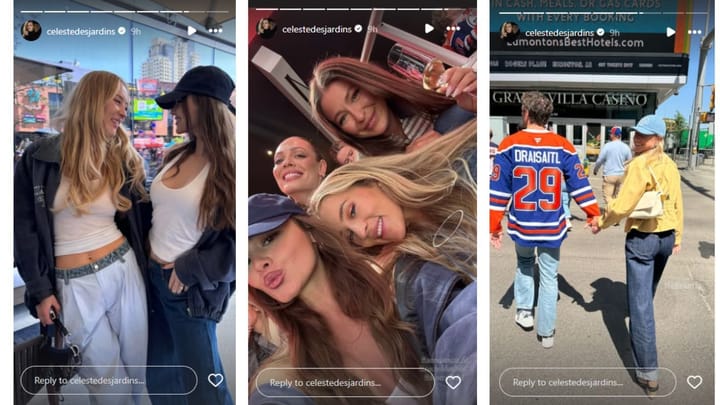 Leon Draisaitl's fiancee, Connor McDavid's wife take in the vibes at ...