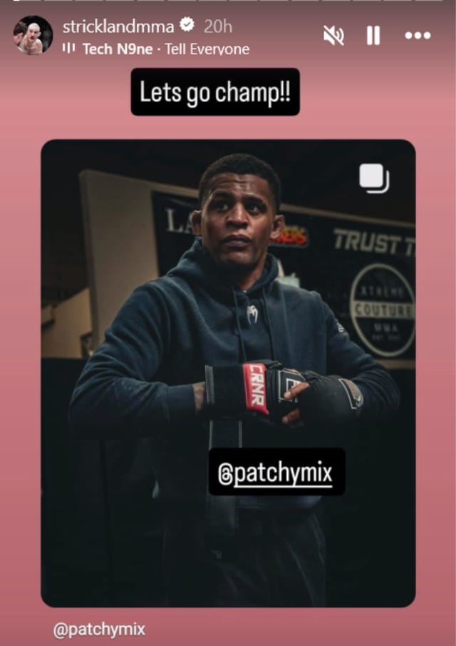 Sean Strickland issues three-word reaction to Patchy Mix officially ...