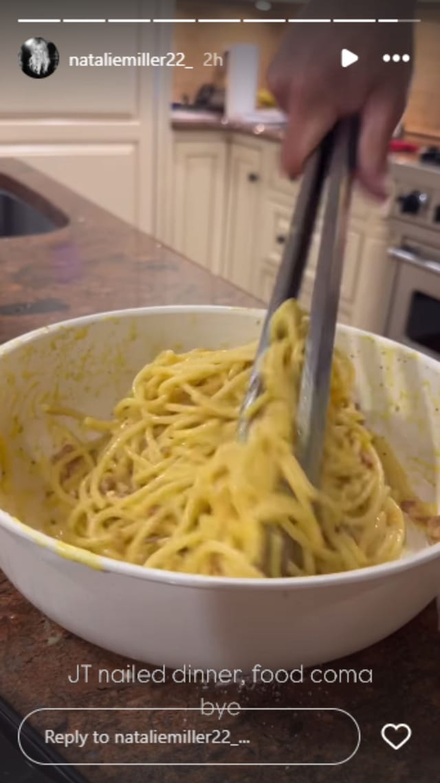 Rangers' J.T. Miller impresses wife Natalie with "food coma"-inducing ...