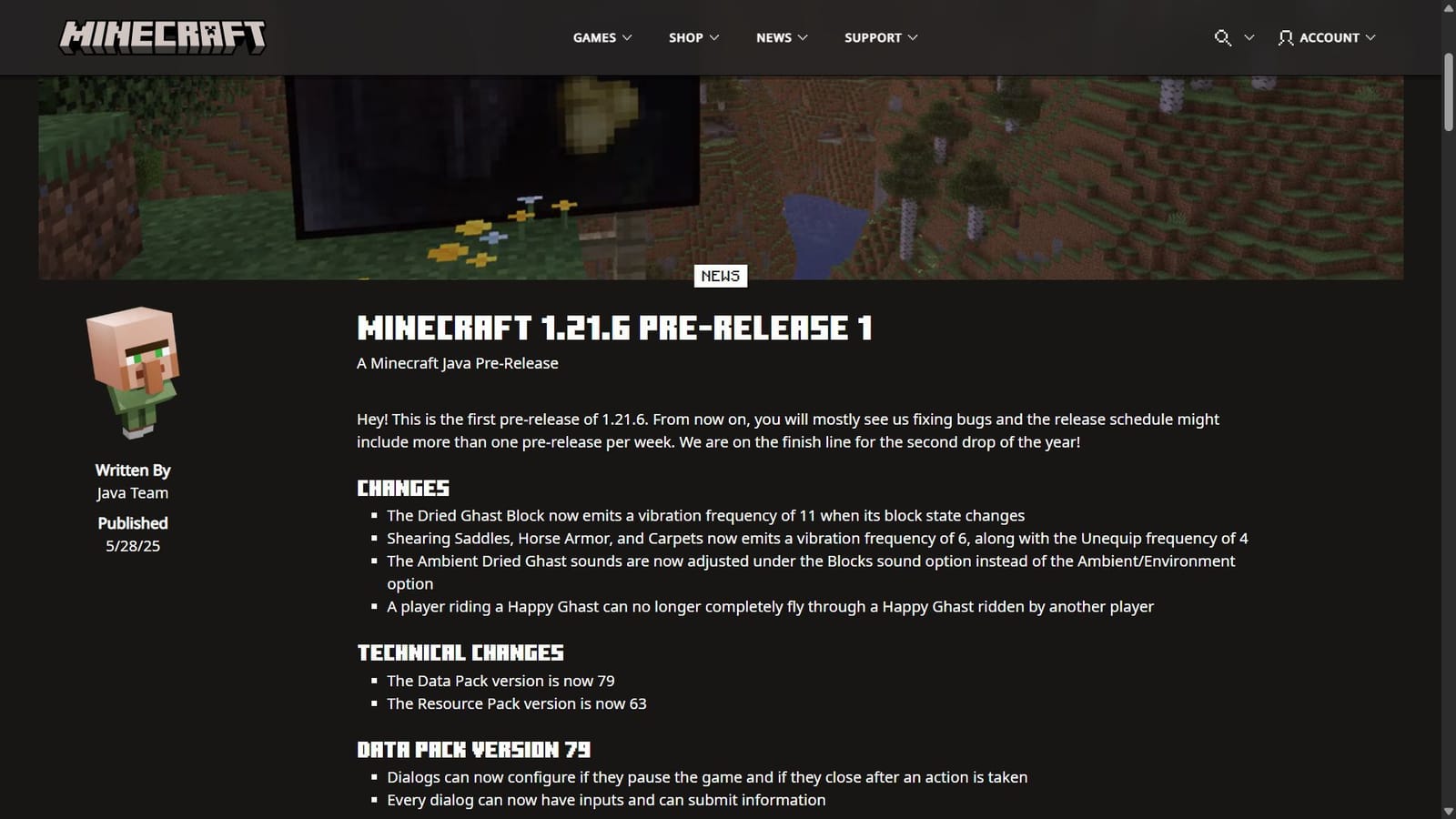 Minecraft happy ghast update is now almost ready for its launch