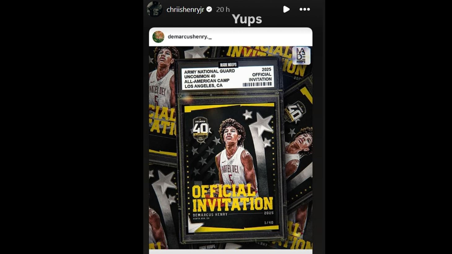 Ohio State commit Chris Henry Jr. shares 1-word reaction as younger ...