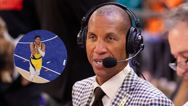 Reggie Miller seemingly stops celebrating with Tyrese Haliburton as TNT ...