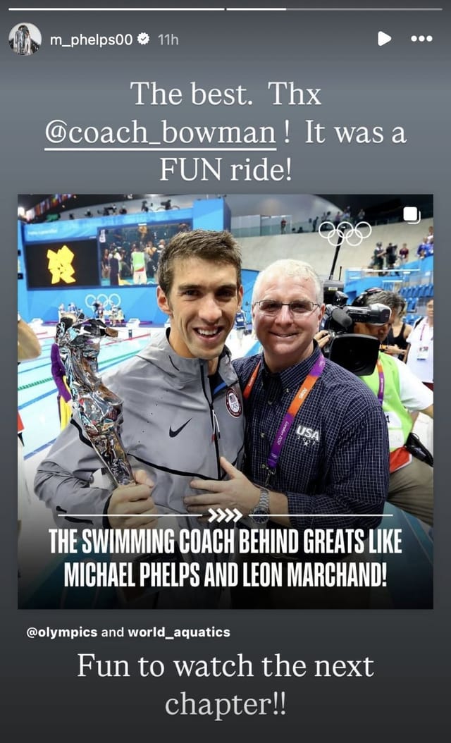 Michael Phelps pays tribute to coach Bob Bowman as he continues to ...