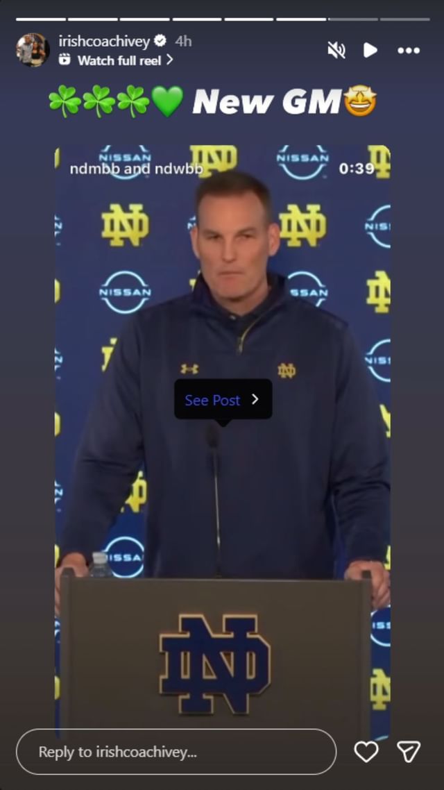 Pat Garrity: HC Niele Ivey drops 2-word reaction as GM Pat Garrity addresses Notre Dame for the ...