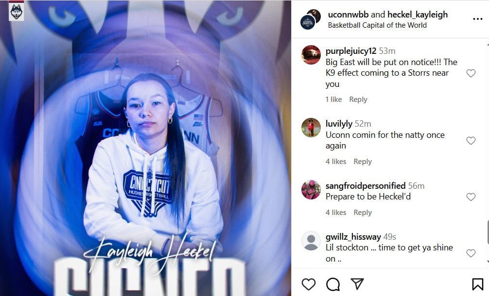 “Coming for the natty once again”: UConn fans excited as Kayleigh ...