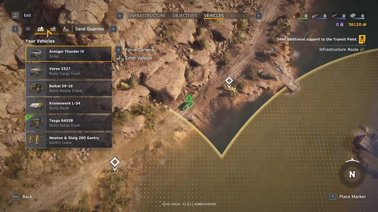 RoadCraft: How to refill sand