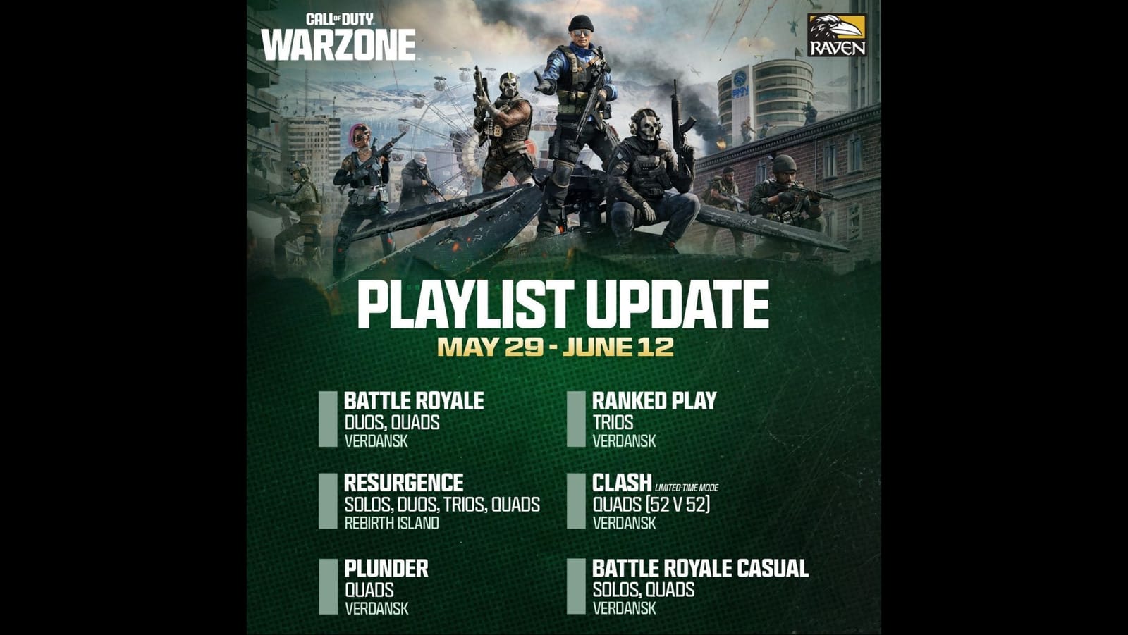 Warzone playlist update (May 29, 2025 - June 12, 2025): Everything we know