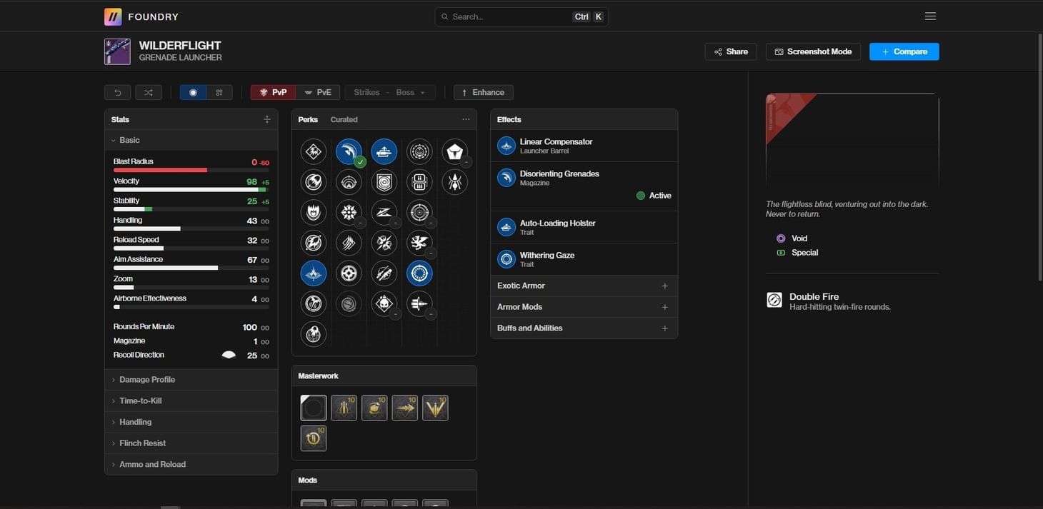 Wilderflight updated god roll guide for Destiny 2 PvE and PvP