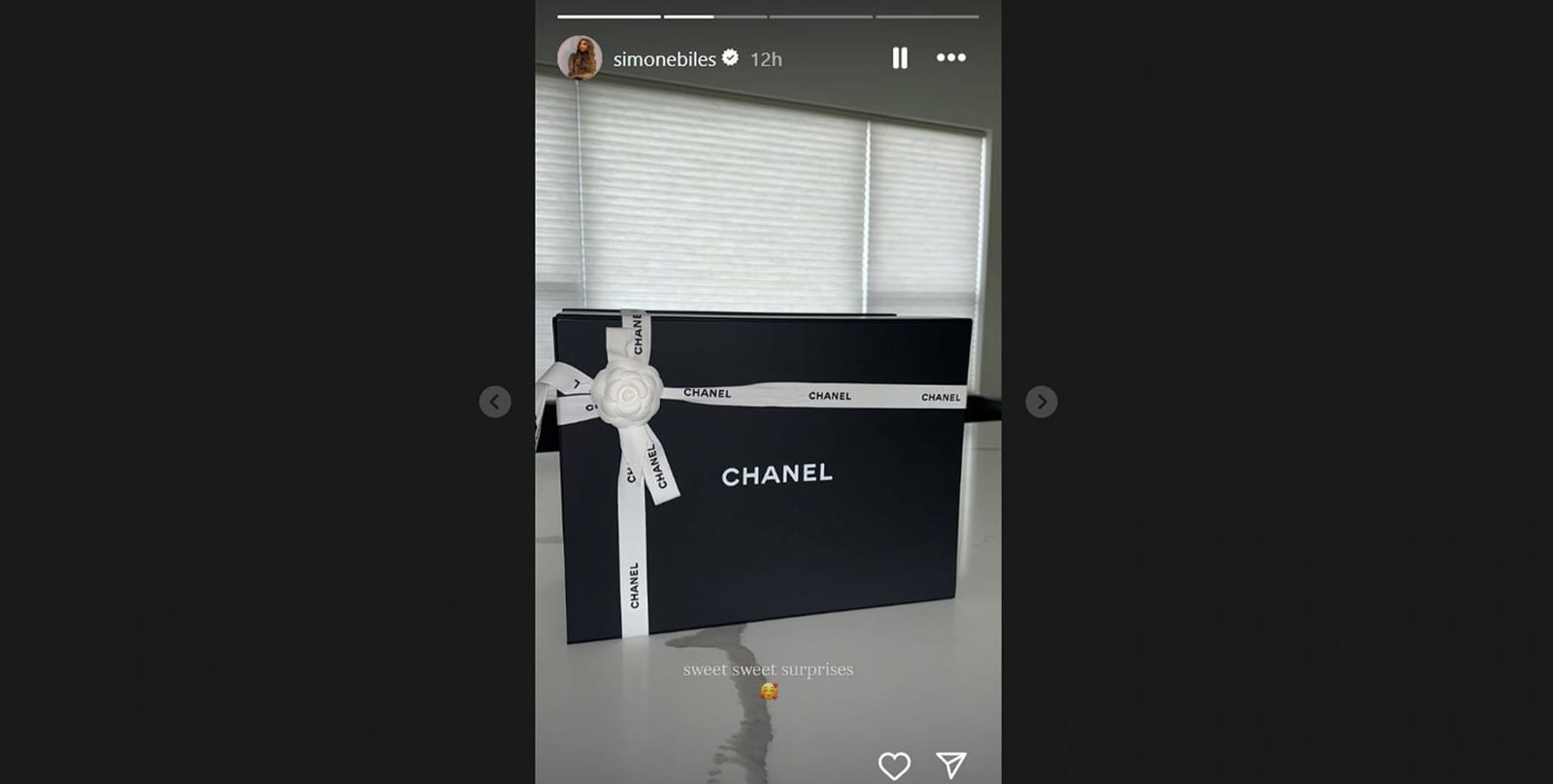 Bears safety Jonathan Owens' wife Simone Biles receives $6,332 Chanel bag as "sweet surprise"