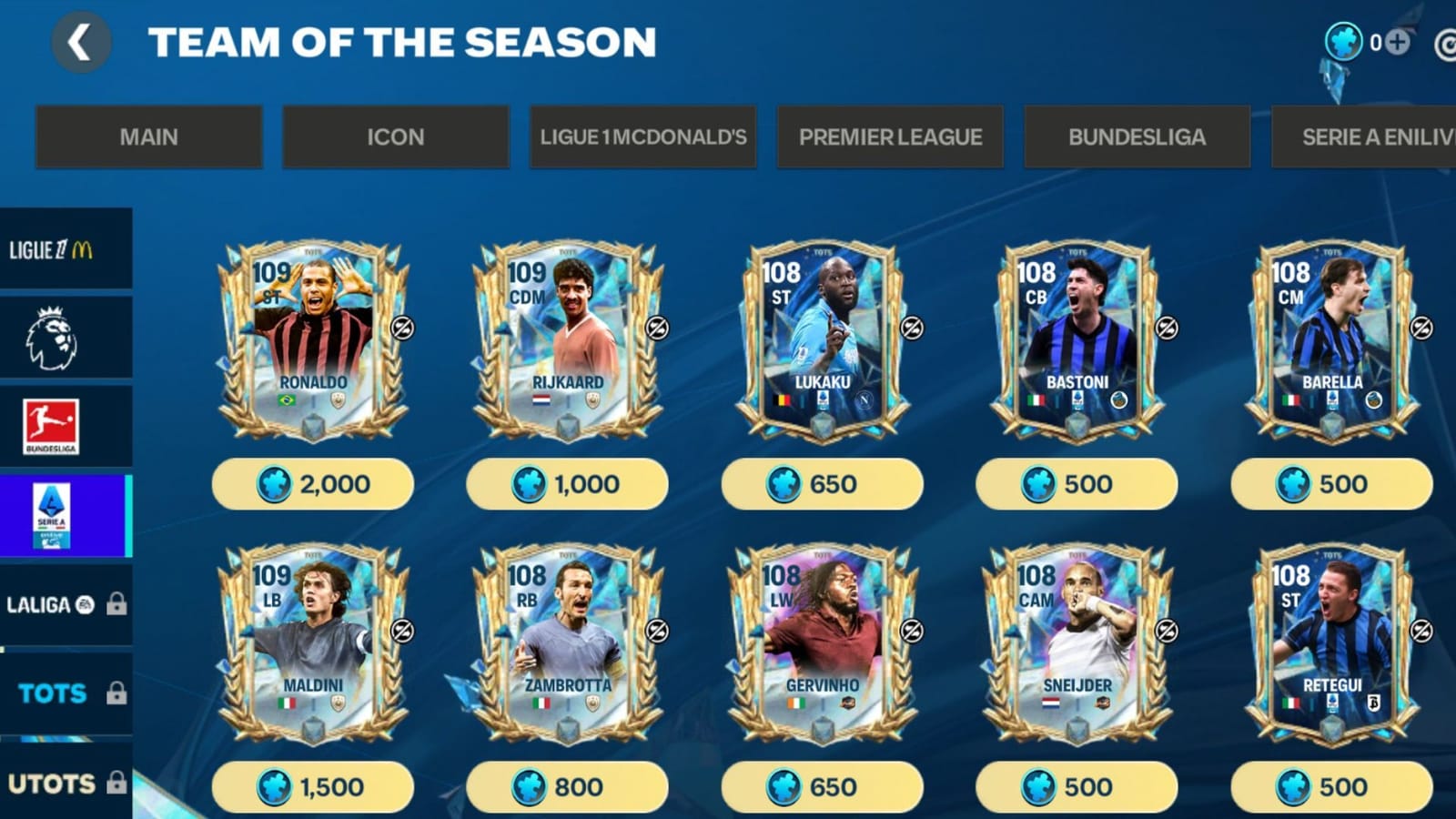EA FC Mobile Serie A TOTS 25 Shards exchanges: All players and their ...