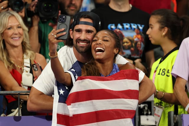 Gabby Thomas gushes over fiance Spencer McManes during special Date Night