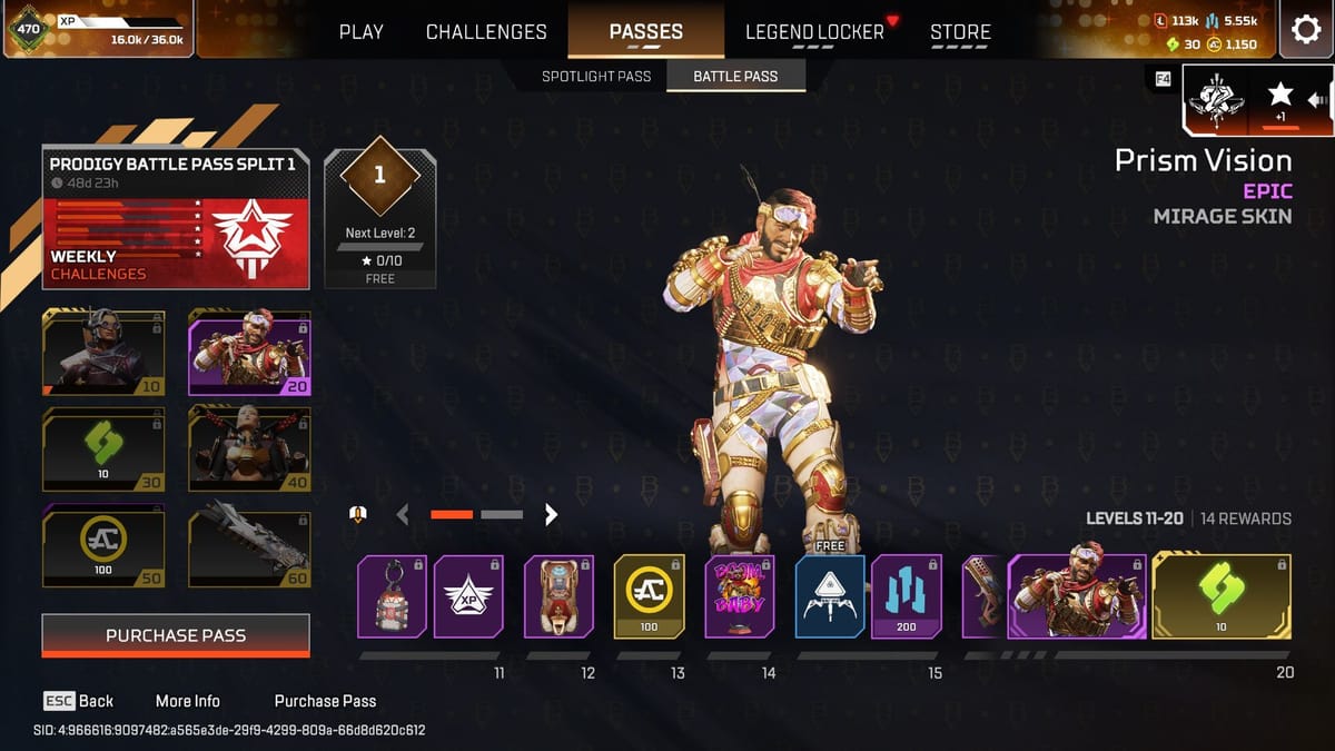 Apex Legends Season 25 Battle Pass: All tiers and rewards