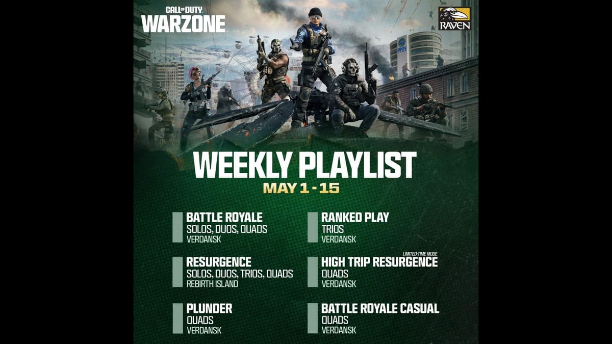 Warzone playlist update (May 1, 2025 - May 15, 2025): Everything we know