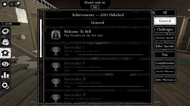 Forsaken General Achievements guide