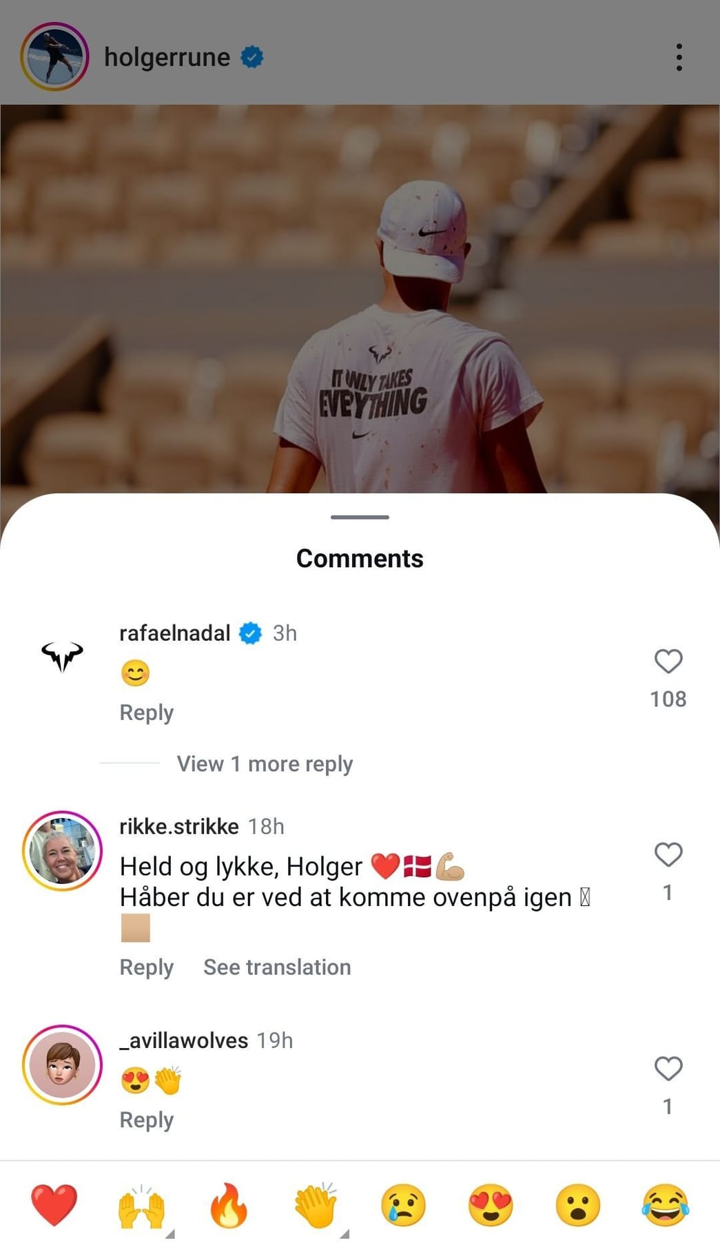 Following Holger Rune's touching tribute to Rafael Nadal ahead of ...