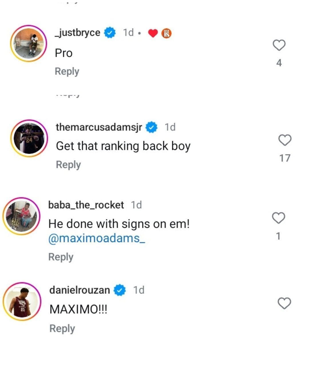 LeBron James' son Bryce James drops 1-word reaction as Maximo Adams ...