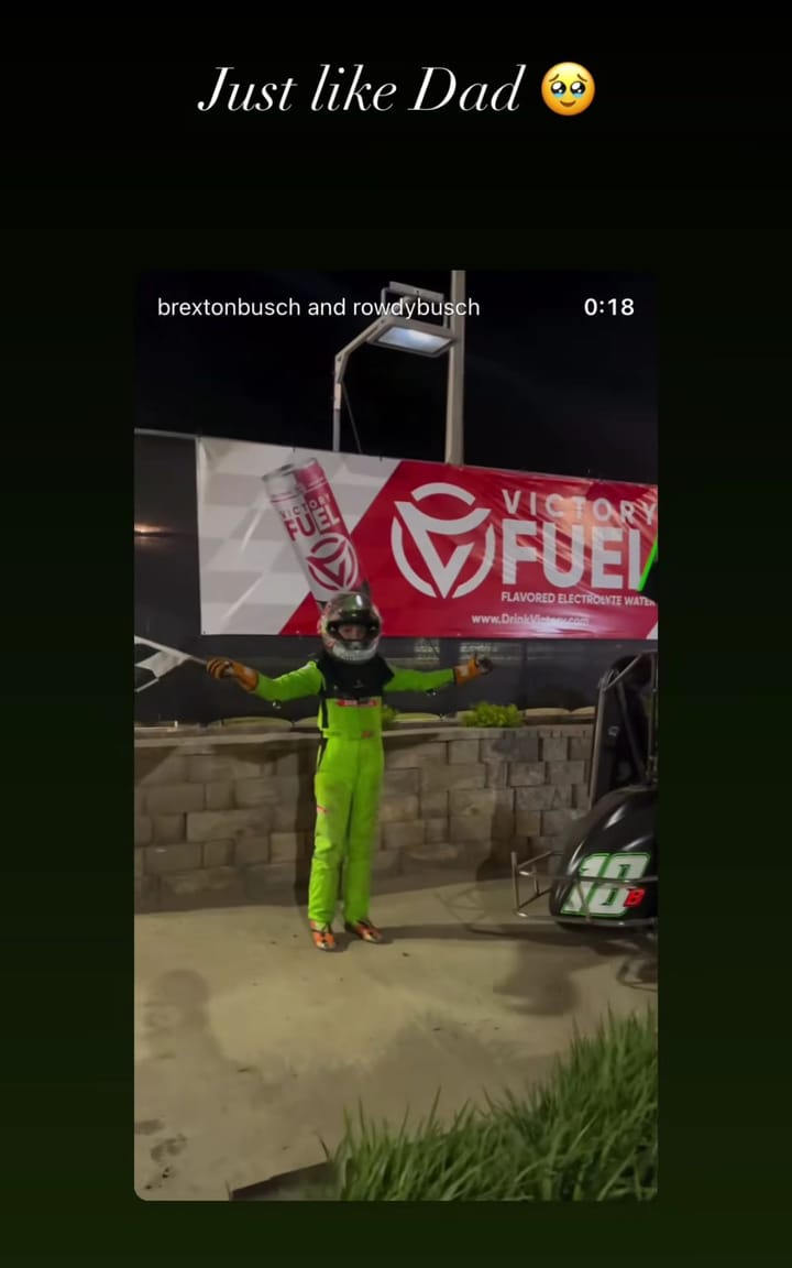 Kyle Busch’s wife Samantha shares a three-word reaction to son Brexton ...