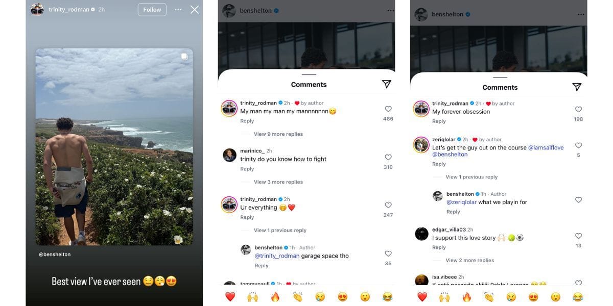 Ben Shelton's girlfriend Trinity Rodman shows her 'obsession' with ...