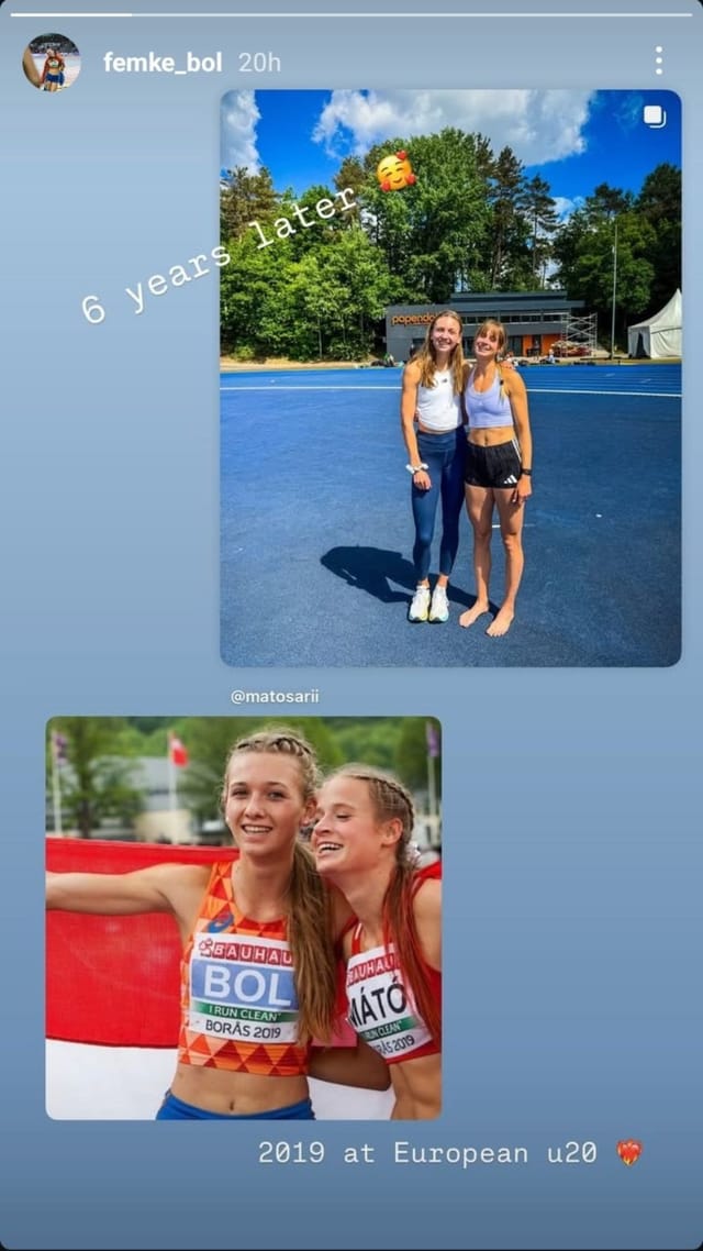 Femke Bol reminisces over adorable moment from 6 years ago with ...