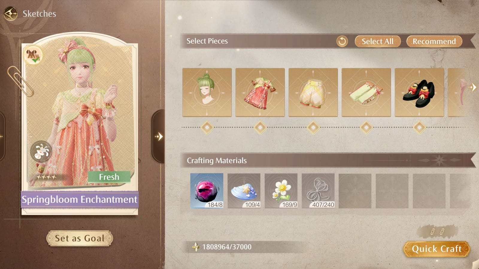 How to obtain the Springbloom Enchantment outfit in Infinity Nikki