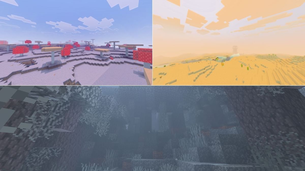 All biomes with special fog effects in Minecraft Vibrant Visuals