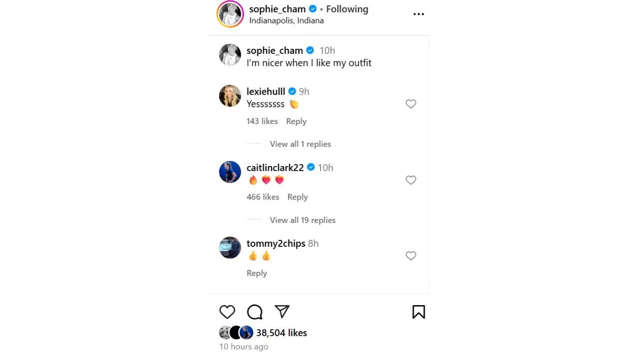 Caitlin Clark and Lexie Hull drop heartfelt reactions as Sophie ...