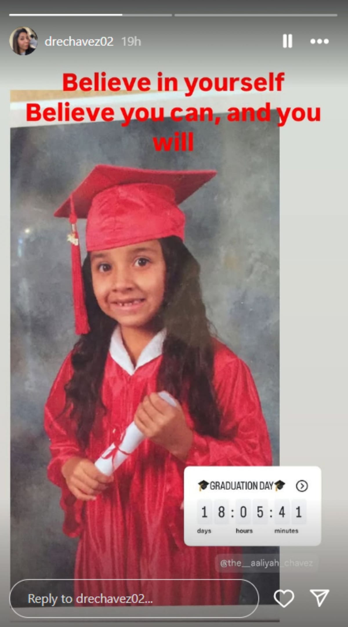 “I wouldn’t be here today without you”: Aaliyah Chavez shares a ...