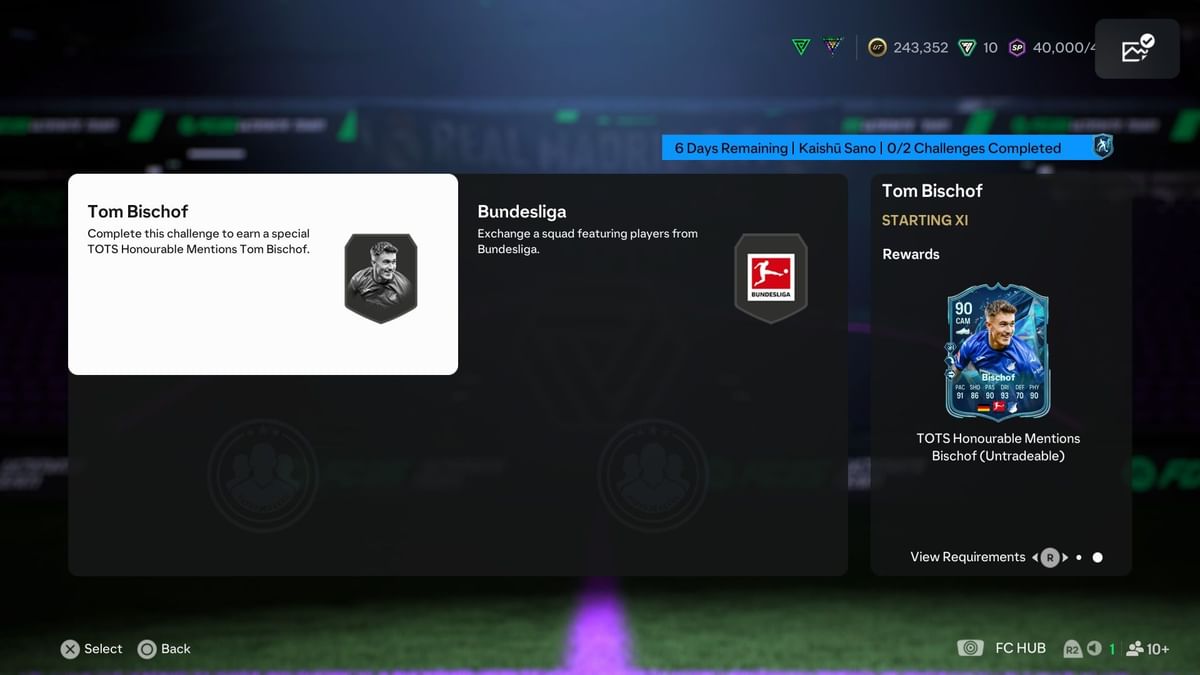 EA FC 25 Kaishu Sano TOTS Honourable Mentions SBC: All tasks and cheapest solutions