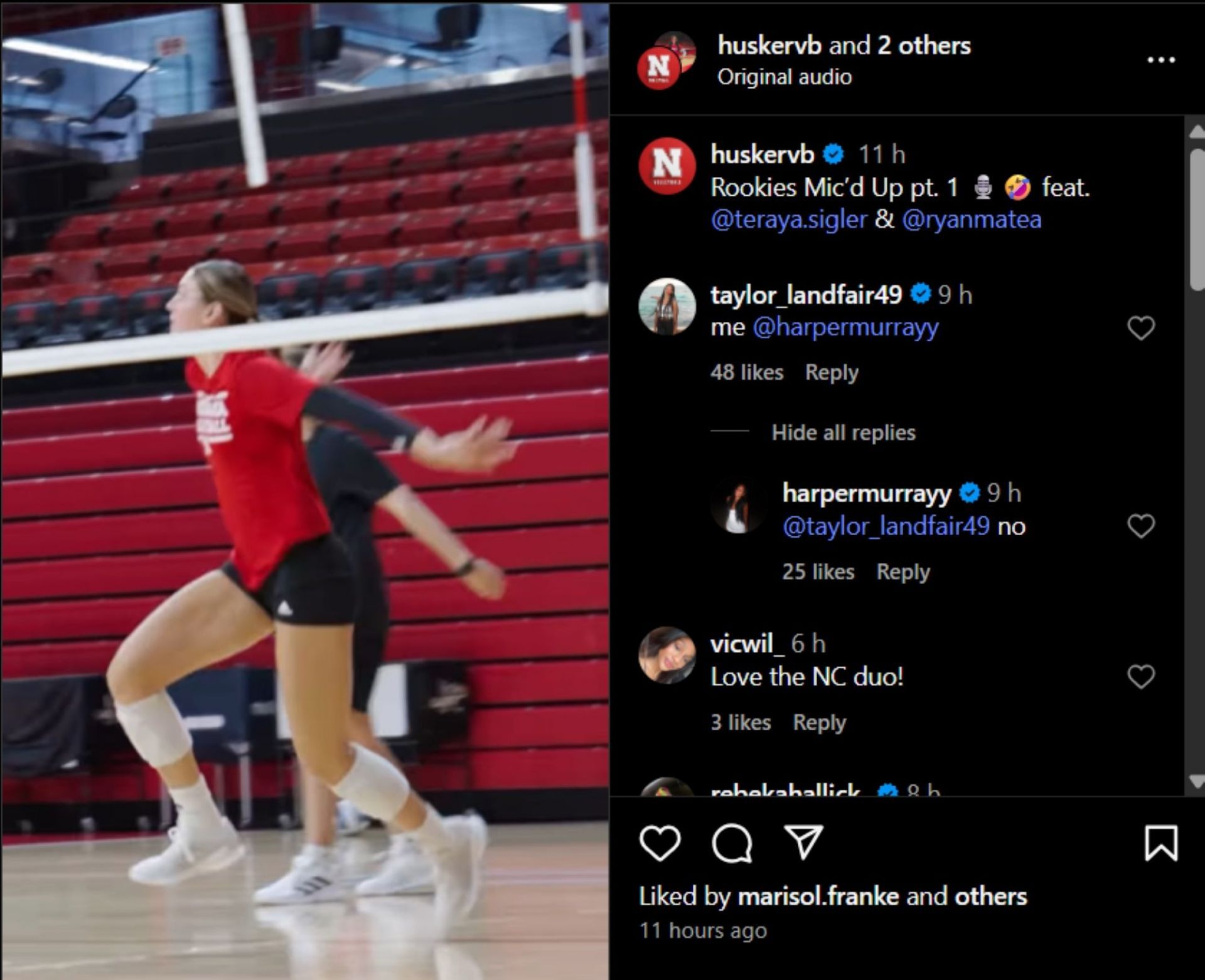 Nebraska Volleyball's Harper Murray engages in a sweet beef with ...