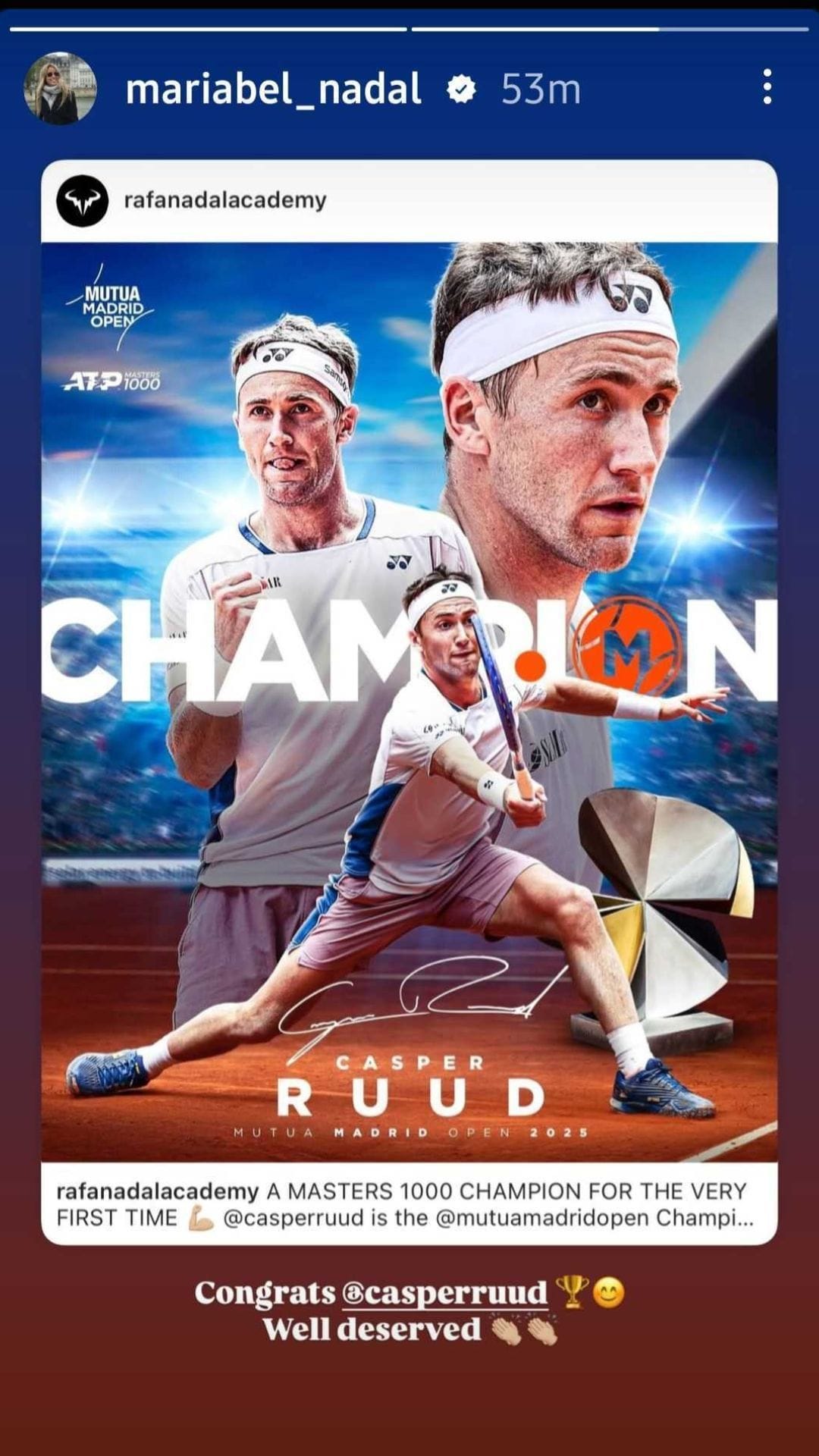 Rafael Nadal and his sister Maribel send heartfelt congratulations to ...