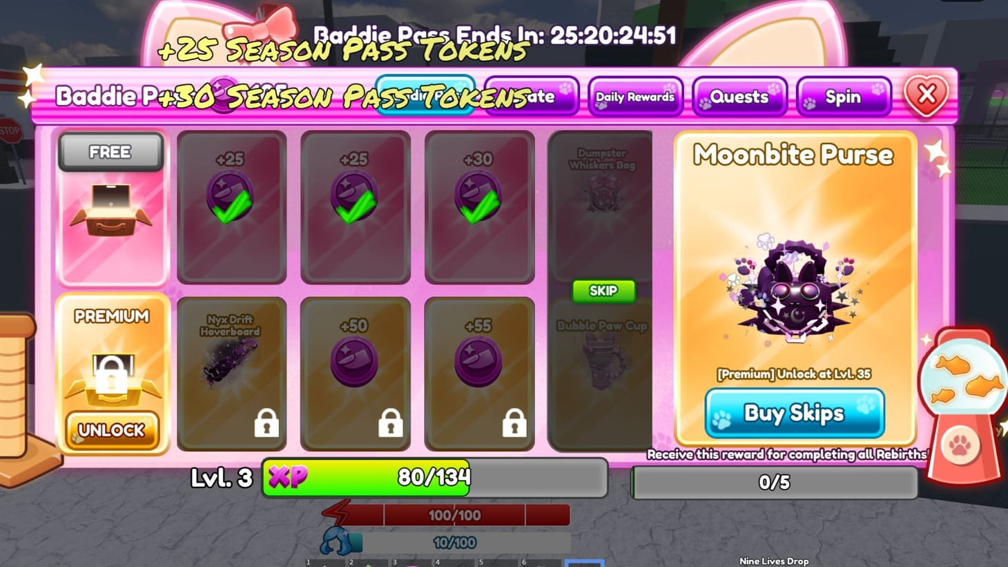 Baddies Kitty Baddie Pass: All rewards and Premium price