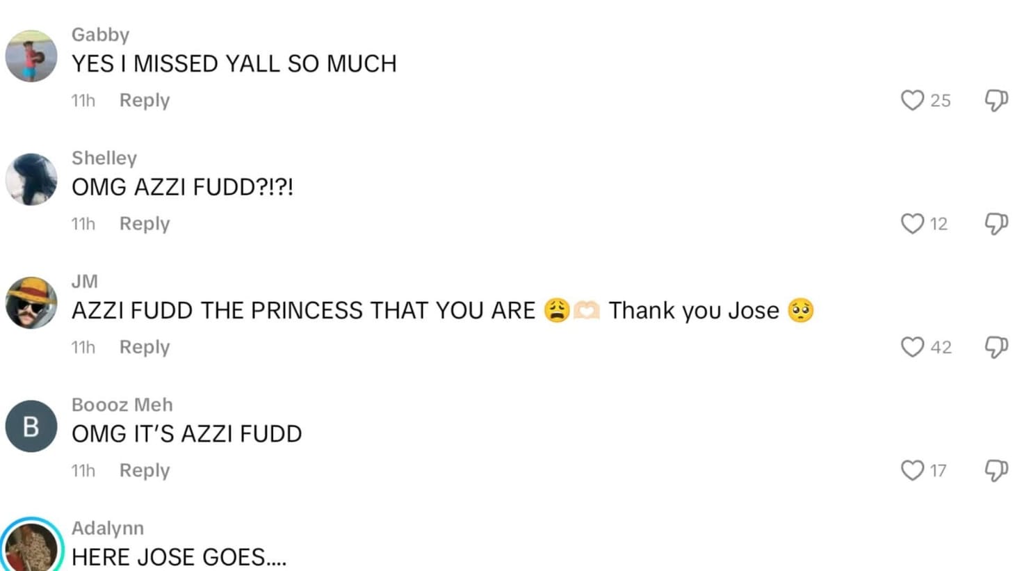 Fans can't hide their excitement as Jose and Azzi Fudd share new TikTok ...