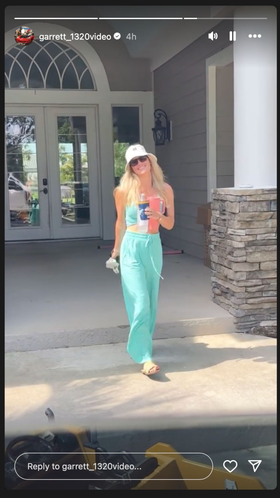 NASCAR influencer Cleetus McFarland’s wife rocks a beautiful teal dress