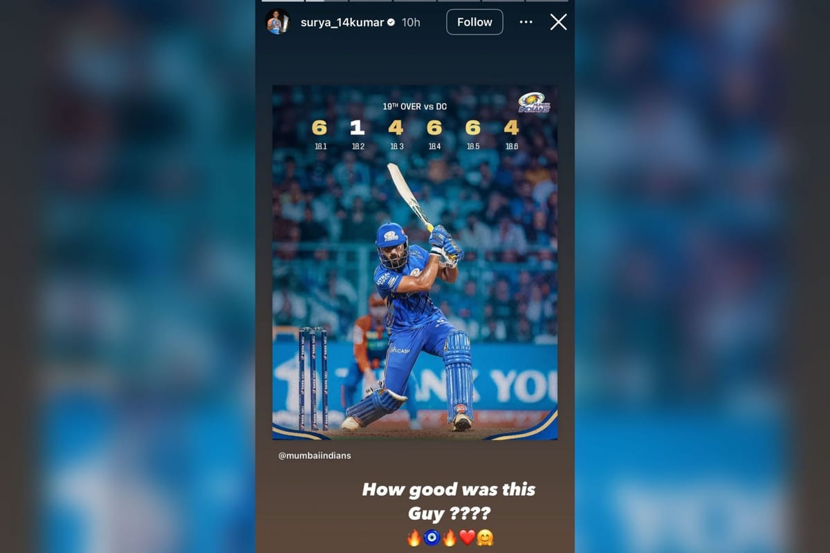 “How good was this Guy????” - Suryakumar Yadav puts up Instagram story ...