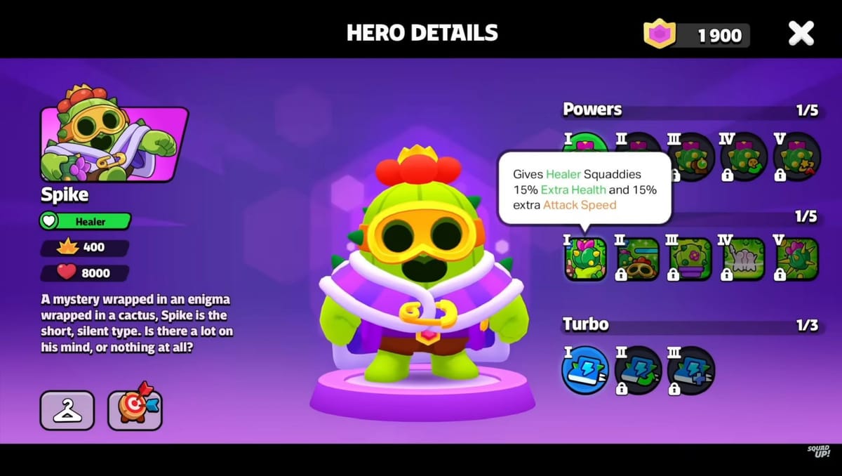 Spike in Squad Busters: Power Move, Traits, and more