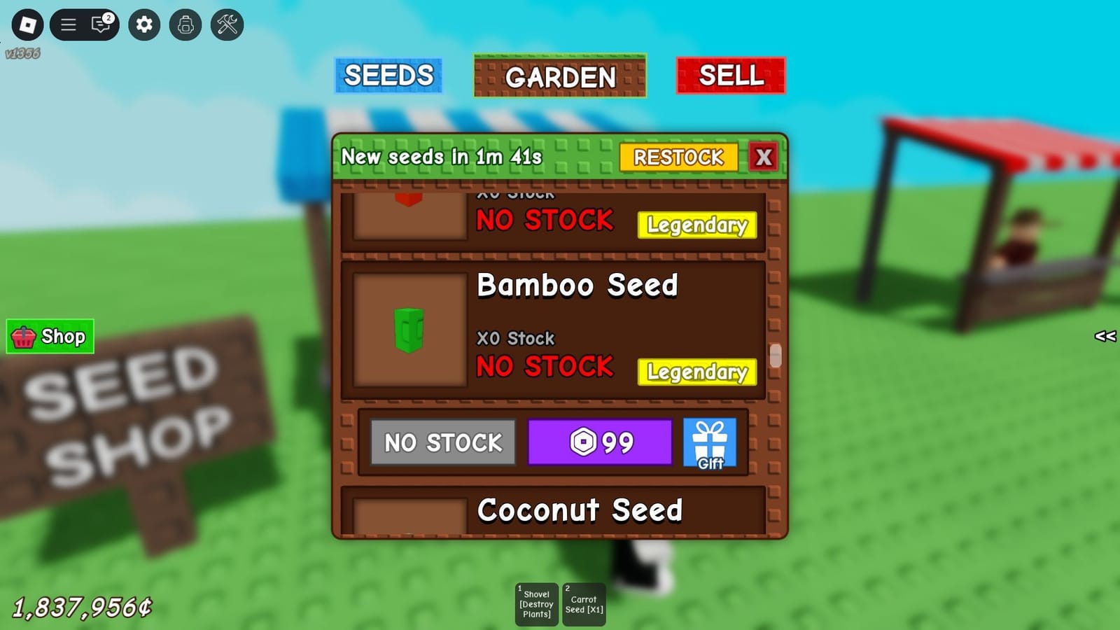 Bamboo Grow a Garden: Seed price, sell value, and rarity