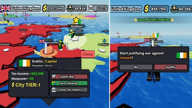 How to start Wars in Control Europe