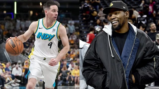 Kevin Durant cracks up as T.J. McConnell’s dad roasts him live at ...