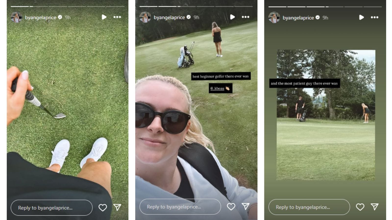 Carey Price's wife Angela enjoys golfing day out with 'most patient guy ...
