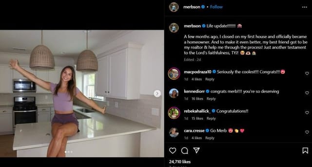 Merritt Beason's major life update draws reactions from Rebekah Allick ...